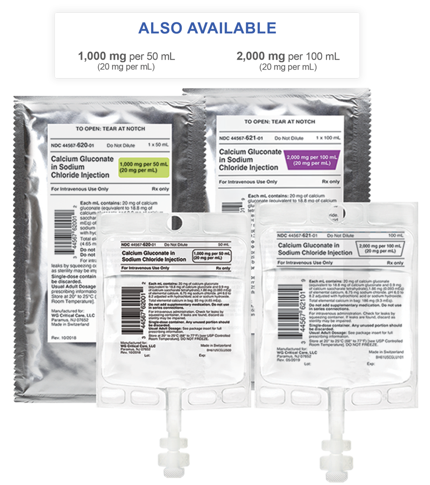 Calcium Gluconate in Sodium Chloride Injection – WG Critical Care