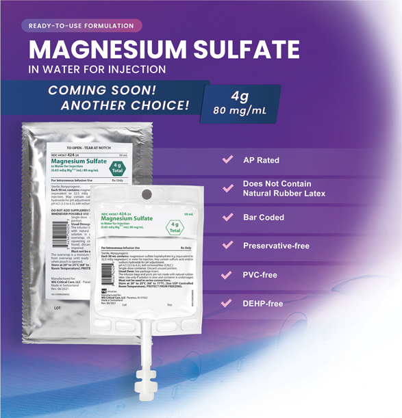 Magnesium Sulfate in Water for Injection – WG Critical Care