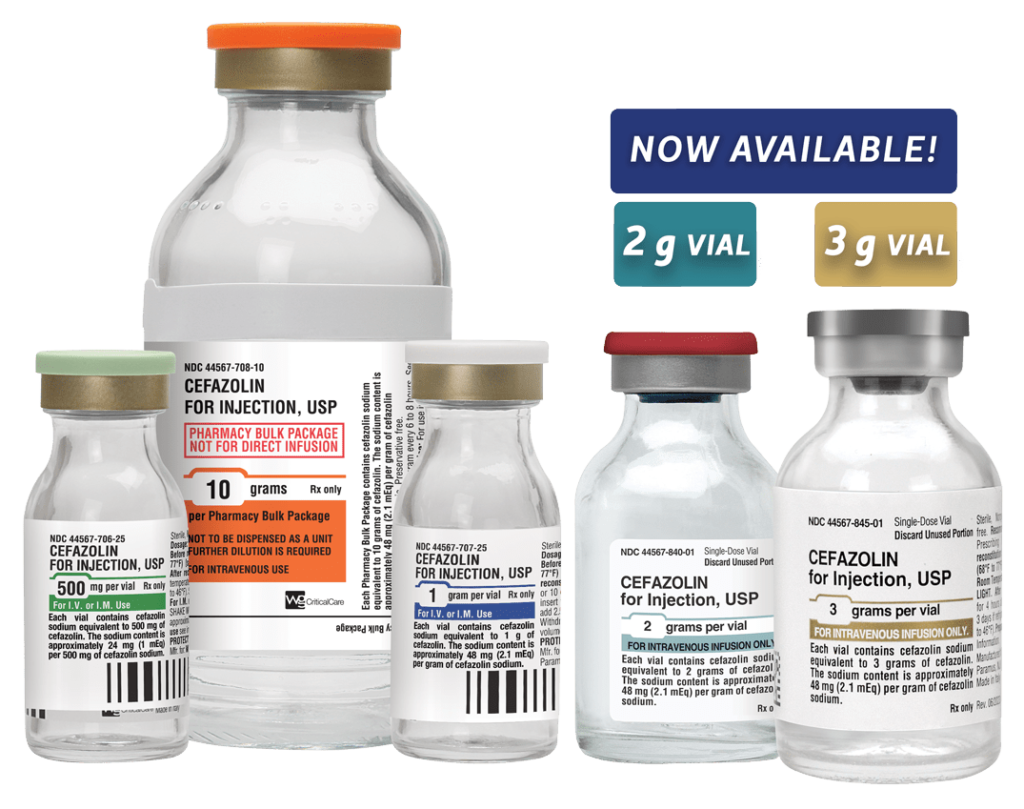 Cefazolin for Injection, USP – WG Critical Care